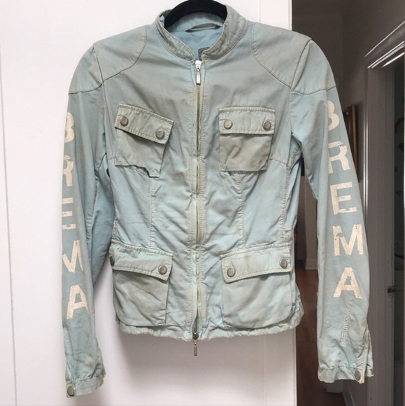 brema | Jackets & Coats | Brema Distressed Motorcycle Jacket | Poshmark